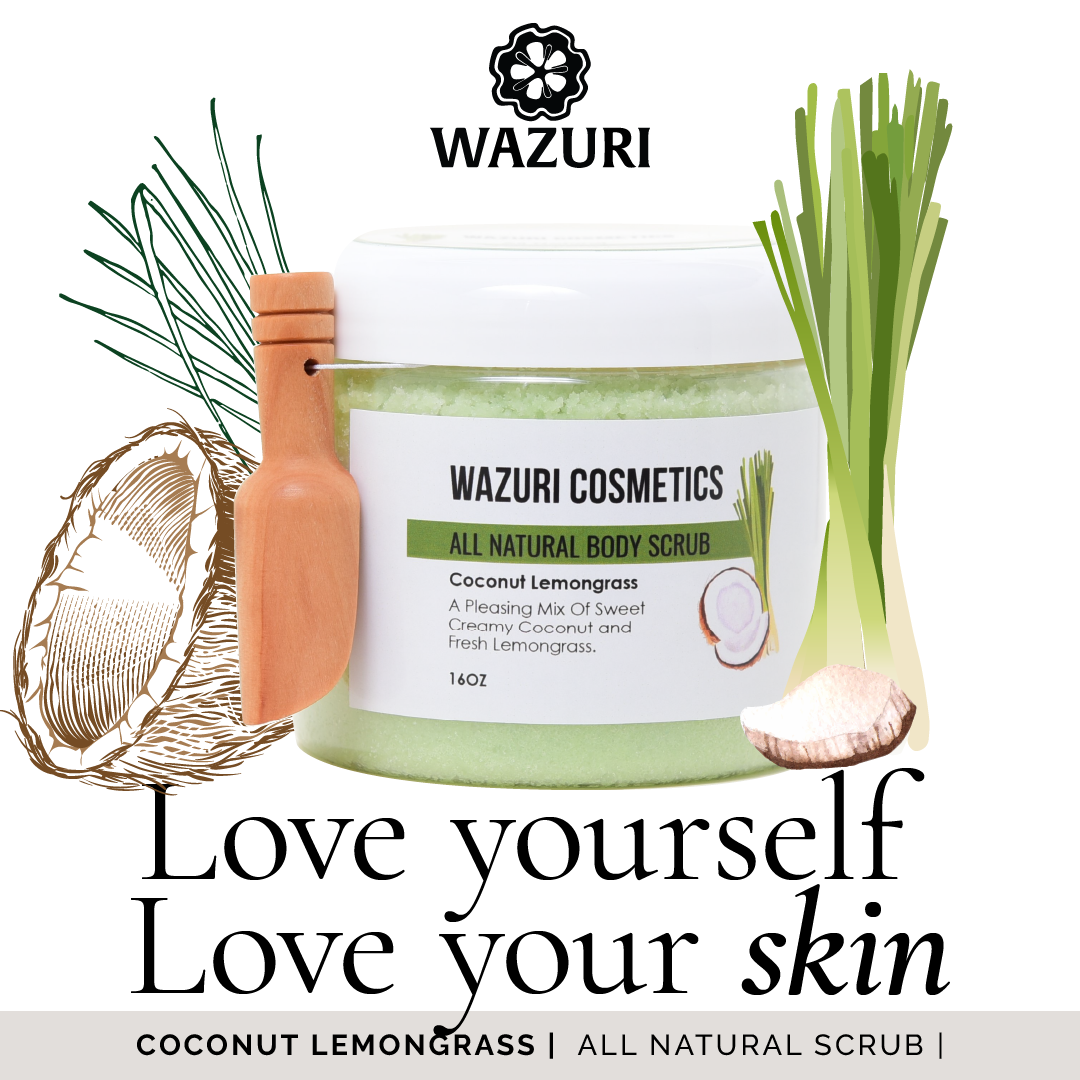 Coconut Lemongrass Body Scrub – Wazuri Cosmetics