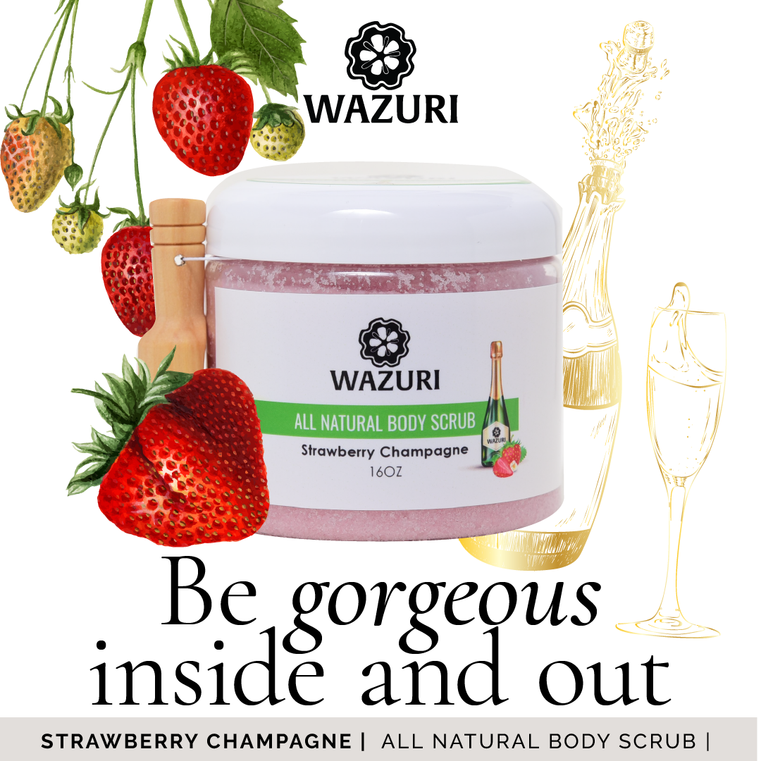Strawberry Champagne Body Scrub – Wazuri Cosmetics